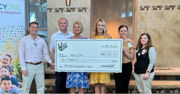 WILD DONATE $10,000 TO MERCYONE TO UPGRADE PEDIATRIC ROOMS | Iowa Wild